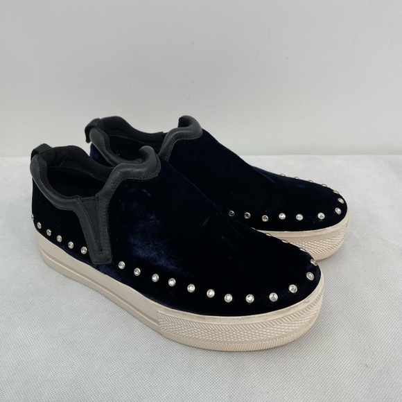Ash | Shoes | Ash Jessica S Slip On Velvet Stud Rhinestone Platform ...